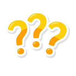 Speech bubbles with question marks doubt concept Vector Image