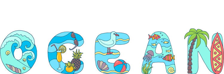 Cartoon letters Royalty Free Vector Image - VectorStock