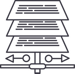 Technical research icon linear isolated Royalty Free Vector