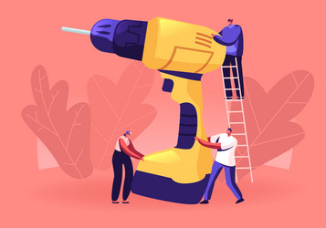 Cartoon Hard Working Man with Drill Vector Images (over 120)