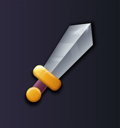 3d game key icon concept Royalty Free Vector Image