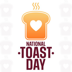 National toast day holiday Royalty Free Vector Image