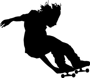 Skate boarder doing tricks Royalty Free Vector Image
