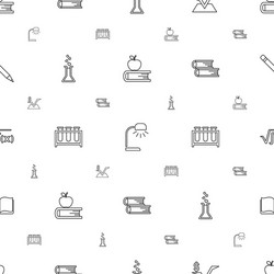 Study icons pattern seamless white background Vector Image