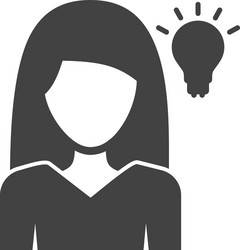 Woman thinking Royalty Free Vector Image - VectorStock