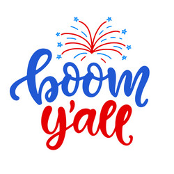 Happy fourth of july hand lettering calligraphy Vector Image