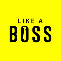 Like a boss template design Royalty Free Vector Image