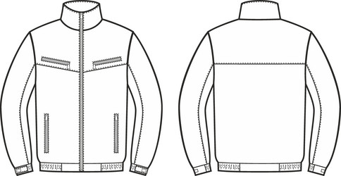 Mens winter work down jacket fashion cad Vector Image