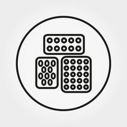 Blister pack icon Royalty Free Vector Image - VectorStock