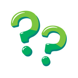 Speech bubbles with question marks doubt concept Vector Image