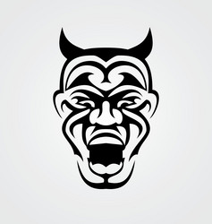 White devil skulls Royalty Free Vector Image - VectorStock