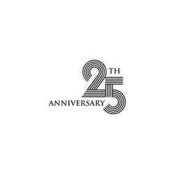Year 25th anniversary emblem logo design Vector Image