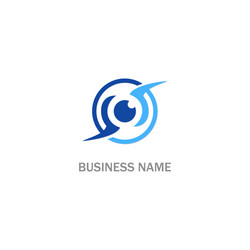 Eye logo template design emblem Royalty Free Vector Image