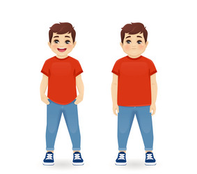 Set of sad boy face cartoon Royalty Free Vector Image