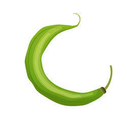 Green bean food cartoon Royalty Free Vector Image