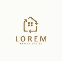 Natural home logo design Royalty Free Vector Image