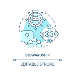 Stewardship concept icon Royalty Free Vector Image