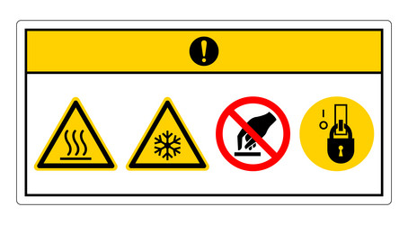 Warning hot surface do not touch symbol sign Vector Image