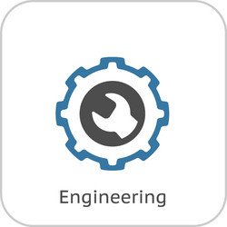 Engineering icon gear and wrench service symbol Vector Image