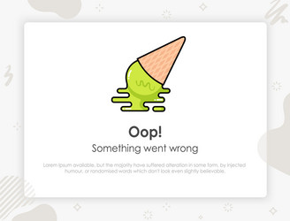 No items found something went wrong template Vector Image