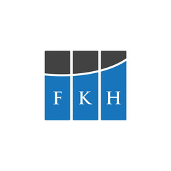 Fkh letter logo design on white background Vector Image
