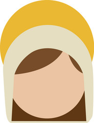 Grayscale silhouette of faceless head saint Vector Image
