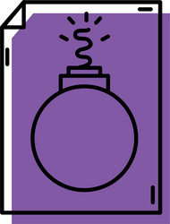 Grated danger bomb weapon destruction inside paper