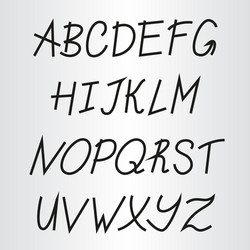 Vintage handwriting font Royalty Free Vector Image