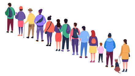 Children Queuing Clipart