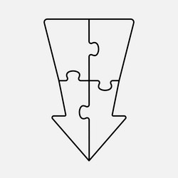 Diagram infographic for 4 steps arrow puzzle Vector Image