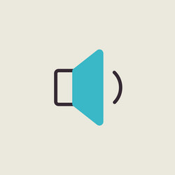 Minimum volume sound music color icon graph Vector Image