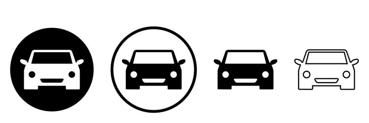 Car icon car sign sedan Royalty Free Vector Image