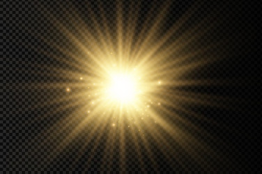 Glow bright light star yellow sun rays sunshine Vector Image