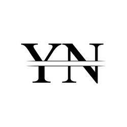 Initial yn logo design template creative letter Vector Image
