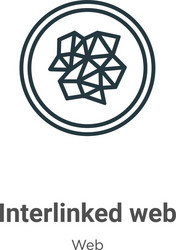 Hyperlink outline icon thin line black Royalty Free Vector