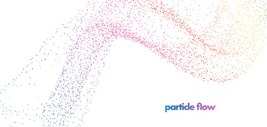 Particles liquid dynamic flow Royalty Free Vector Image