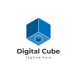 Cube logo design template Royalty Free Vector Image