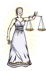 Blind justice Royalty Free Vector Image - VectorStock
