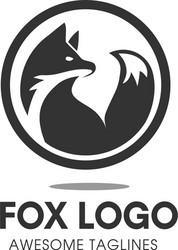 Fox circle symbol Royalty Free Vector Image - VectorStock