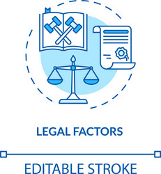 Legal factors concept icon Royalty Free Vector Image