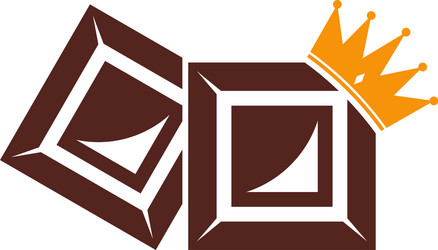Crown chocolate logo design creative chocolate Vector Image