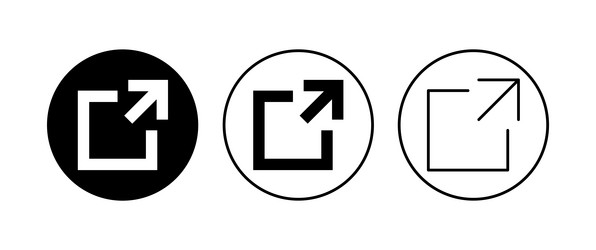 External link icon set hyperlink symbol Royalty Free Vector