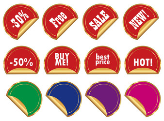 Set of promo stickers Royalty Free Vector Image