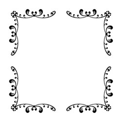 Simple and elegant square frame design template Vector Image
