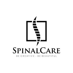 Spinal care logo design Royalty Free Vector Image