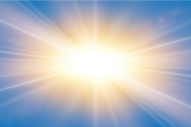 Sun rays starburst bright effect isolated Vector Image