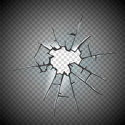 Broken glass shatter fragments window explosion Vector Image