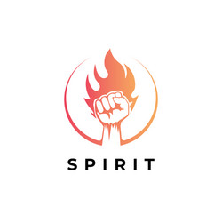 Fire and hand logo Royalty Free Vector Image - VectorStock
