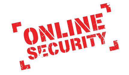 Online security rubber stamp Royalty Free Vector Image