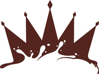 Crown chocolate logo design creative Royalty Free Vector